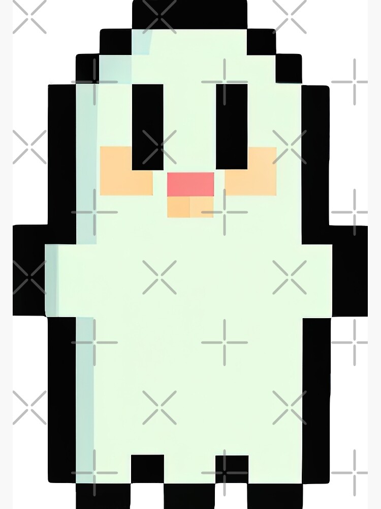 "Cute blushing ghost - pixel art" Photographic Print for Sale by betes ...