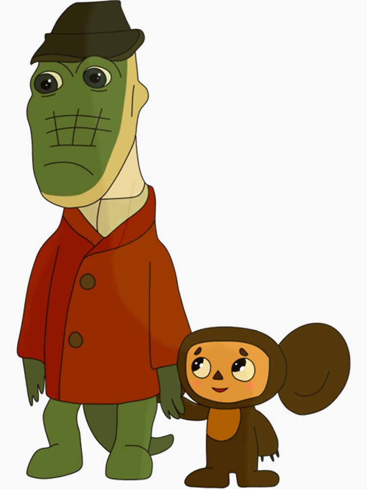 "Cheburashka and Gena" Sticker for Sale by MADISONWIESES | Redbubble