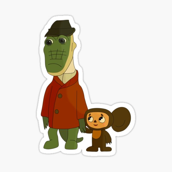 "Cheburashka and Gena" Sticker for Sale by MADISONWIESES | Redbubble