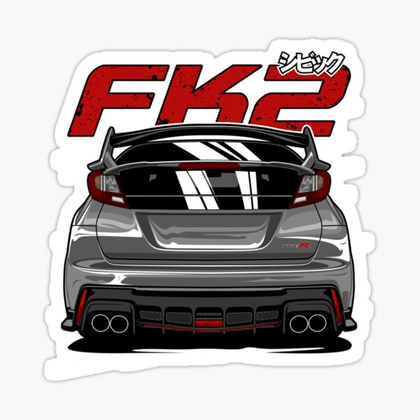 "Grey Civic FK2 Type R " Sticker for Sale by alanorterfield | Redbubble