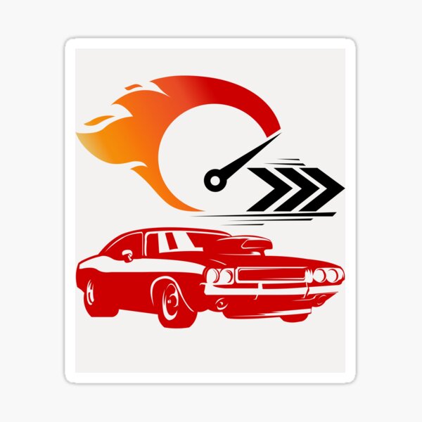 "American Muscle-Fired Speedometer sticker" Sticker for Sale by ...