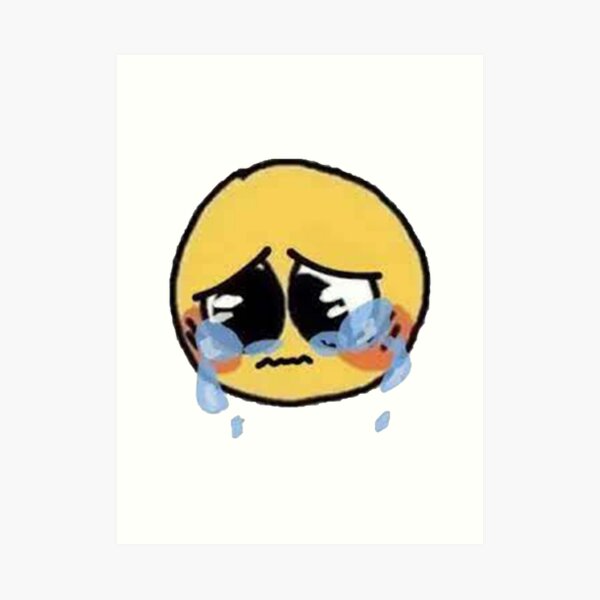 "Cursed Cry Emoji" Art Print for Sale by pascaraul | Redbubble