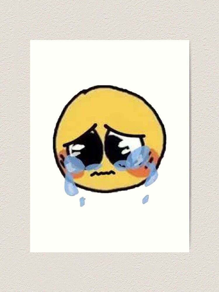 "Cursed Cry Emoji" Art Print for Sale by pascaraul | Redbubble