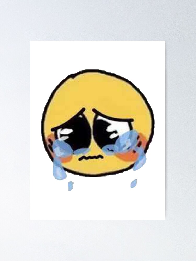 "Cursed Cry Emoji" Poster for Sale by pascaraul | Redbubble