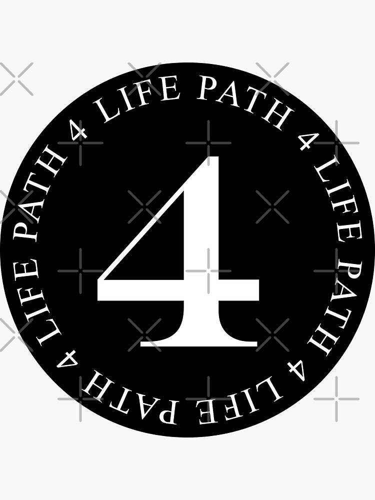 "Life Path 4 White Text - Simple Series" Sticker for Sale by ...