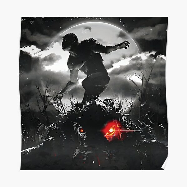 "WEREWOLF by Night -Full Moon Edition " Poster for Sale by PrintsFeista ...