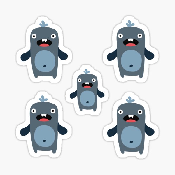 "Funny monster gray crazy kid art" Sticker for Sale by Jacostickers ...