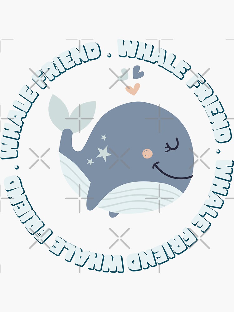 "Lonely Whale Make Friend Today" Sticker for Sale by Wehavefun | Redbubble
