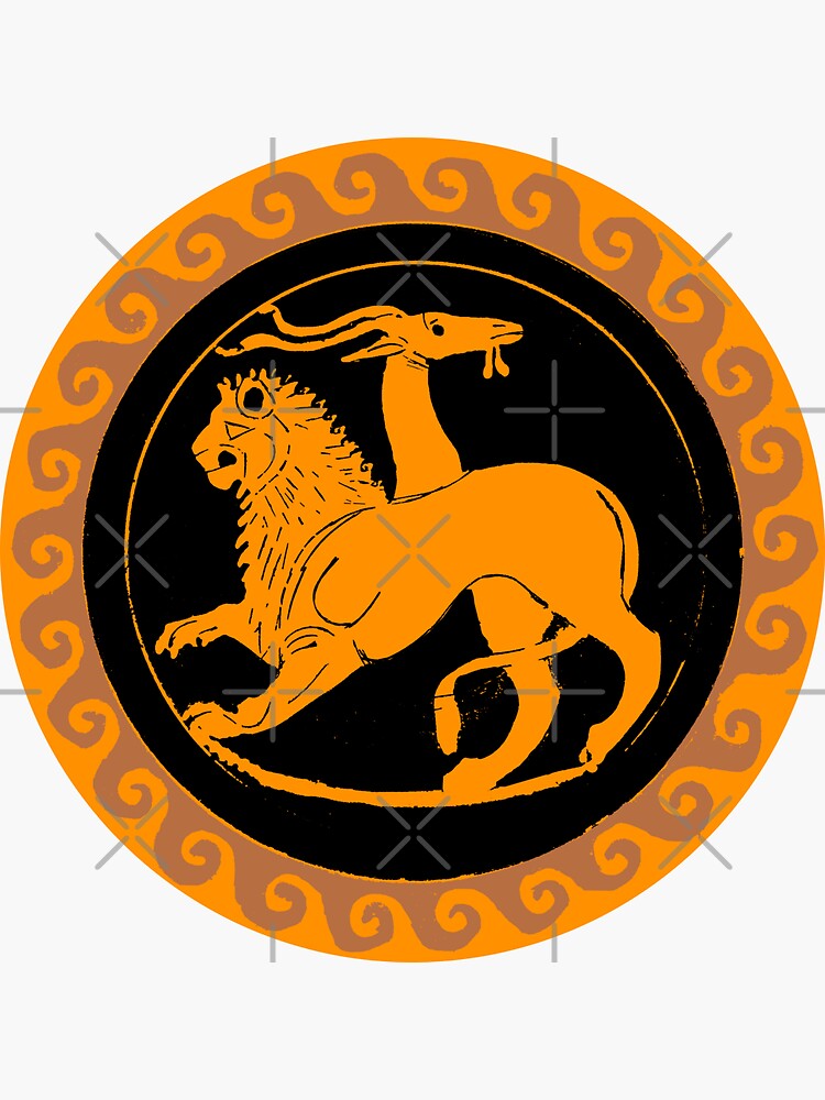 "Chimera, Lion Goat and Snake" Sticker for Sale by technai | Redbubble