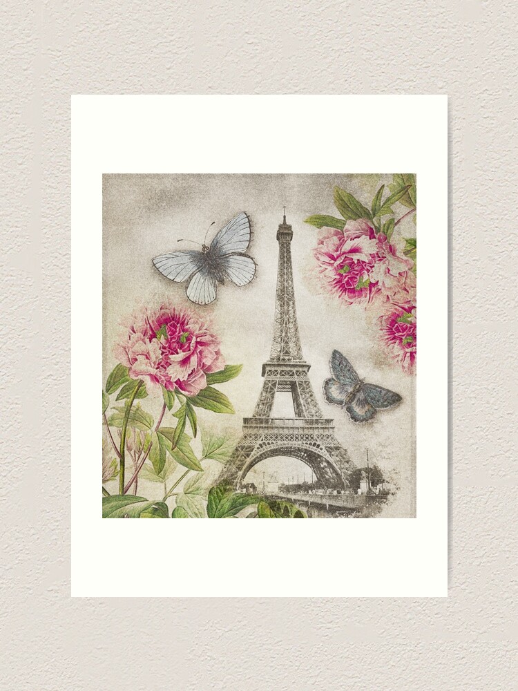 "Vintage Paris Eiffel Tower Collage" Art Print by BluePlanet | Redbubble