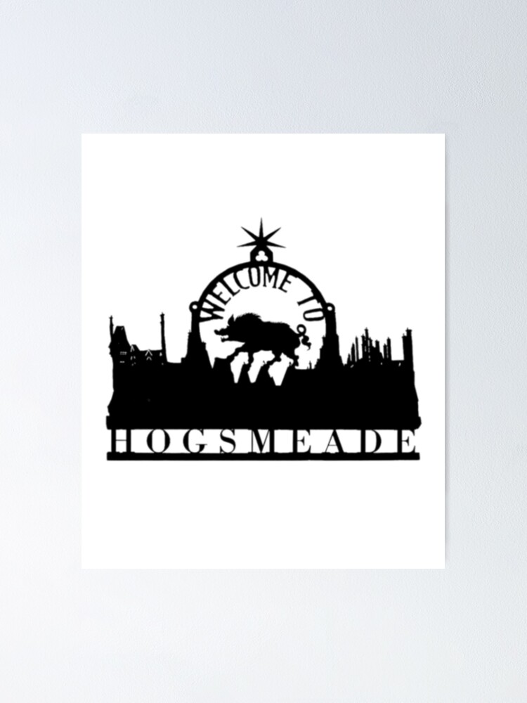 "Welcome to Hogsmeade Silhouette" Poster for Sale by SilhouettesShop ...