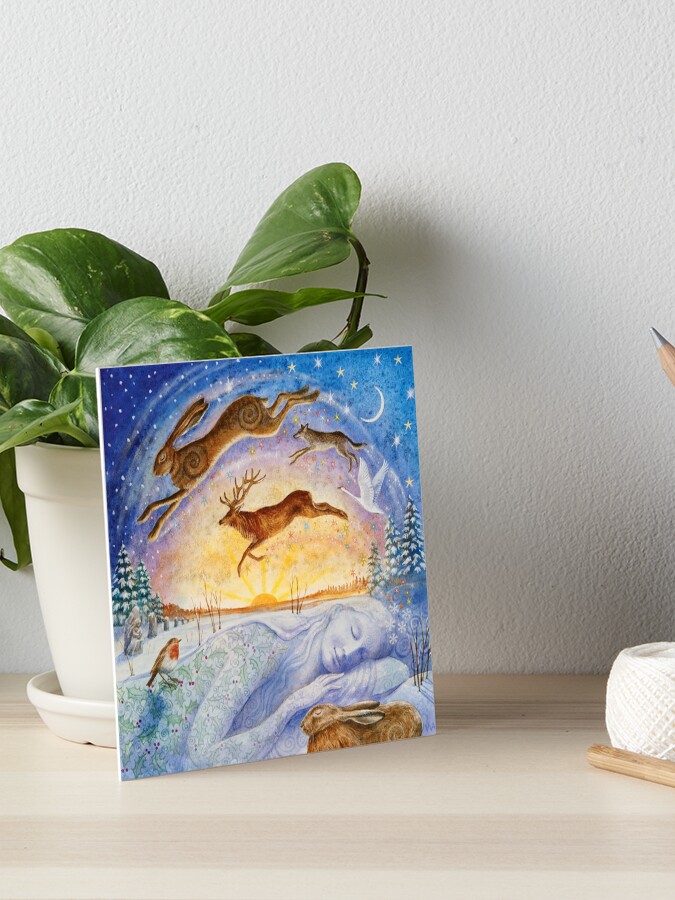 "Gaia's Winter Rest" Art Board Print for Sale by Wendy Andrew | Redbubble