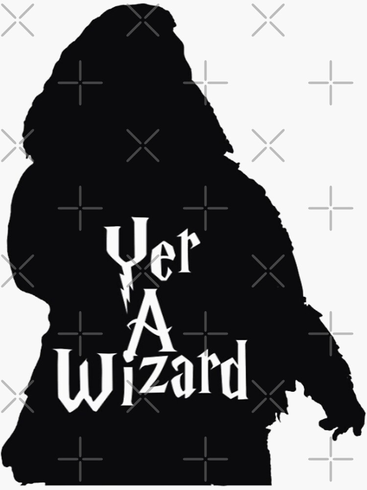"Yer a Wizard Silhouette" Sticker for Sale by SilhouettesShop | Redbubble