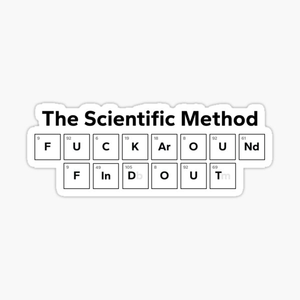 "The Scientific Method" Sticker for Sale by Rachidlharime | Redbubble