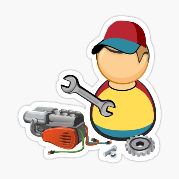 "Mechanic" Sticker for Sale by Magical23 | Redbubble