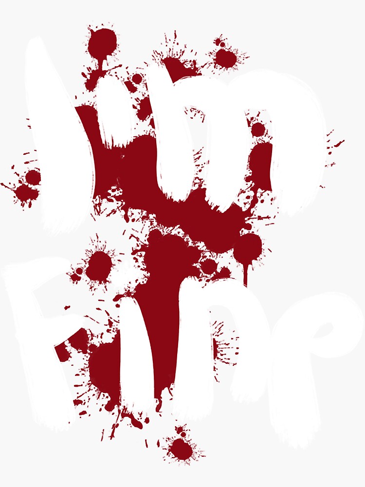 "I_m fine bloody" Sticker for Sale by InkAndEchCustom | Redbubble