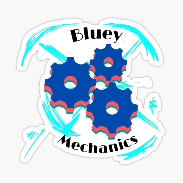 "blue mechanics Very cool" Sticker for Sale by Stiqan | Redbubble