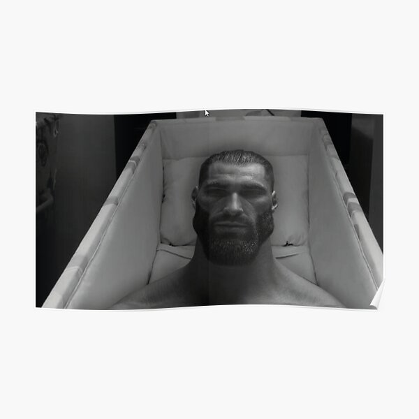 "Sleeping Hunk Gigachad Sleeping Funny Meme" Poster for Sale by ...