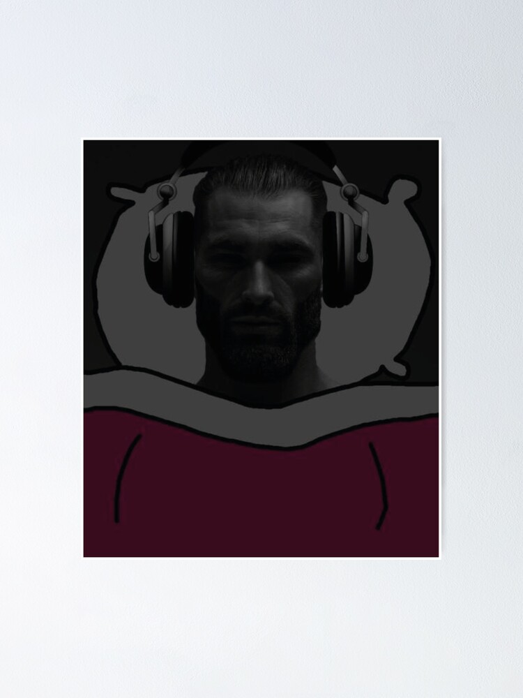"Sleeping Hunk Gigachad Sleeping Funny Meme" Poster for Sale by ...