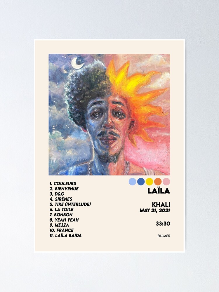 "LAILA | Rap Fr album cover | KHALI" Poster for Sale by lilixnp | Redbubble