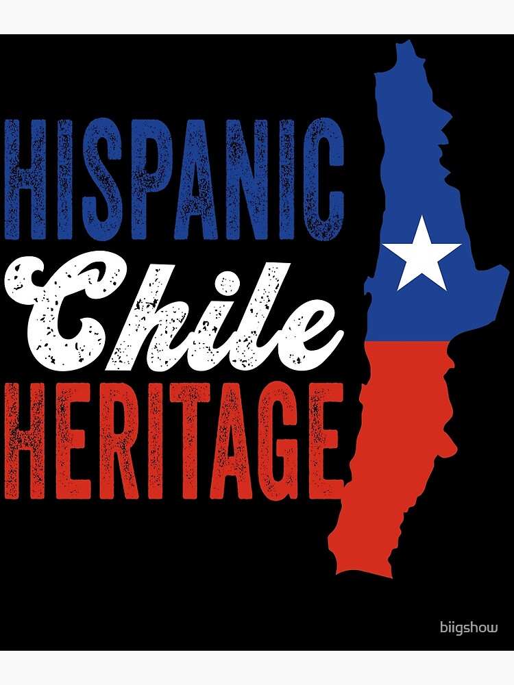Póster «Bandera de Chile Mes de la herencia hispana Gran regalo del ...