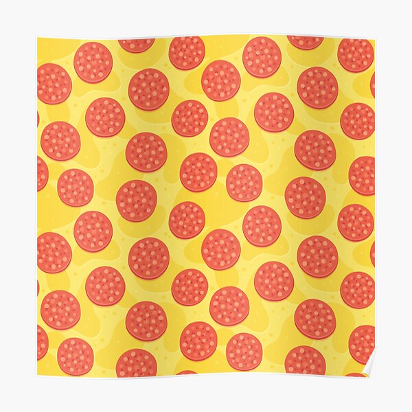"Pepperoni pizza pattern" Poster by irmirx | Redbubble