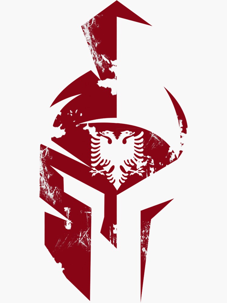 "Albanian Flag Warrior Shqip Shqiponja Albanian Eagle" Sticker for Sale ...