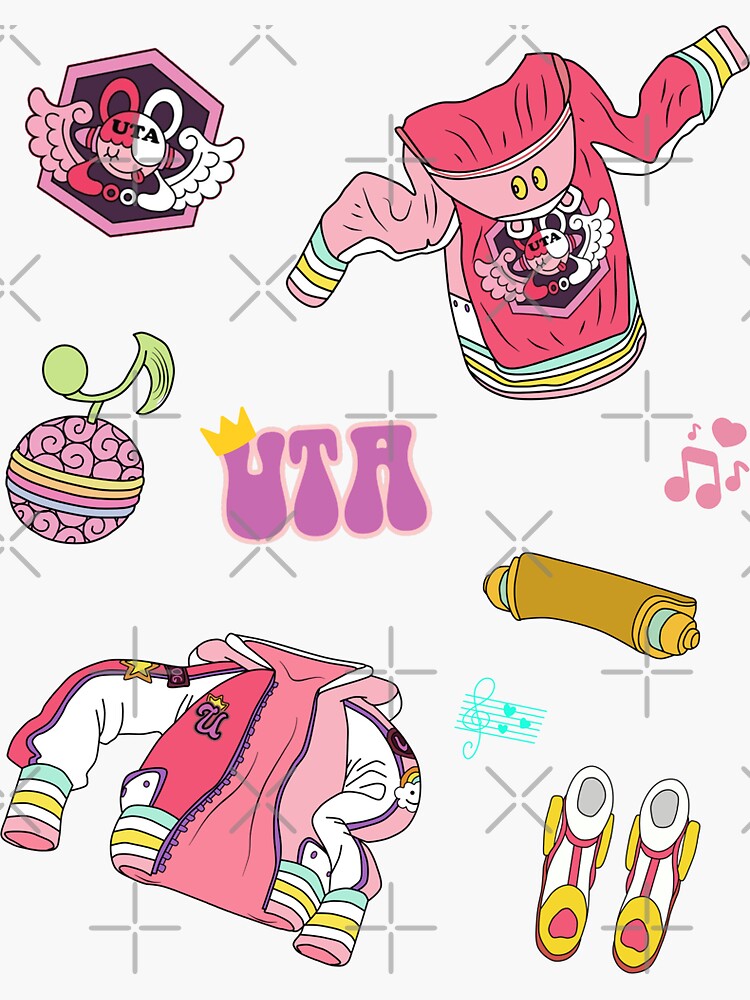 "Kawaii Uta one piece " Sticker for Sale by suny-shop | Redbubble