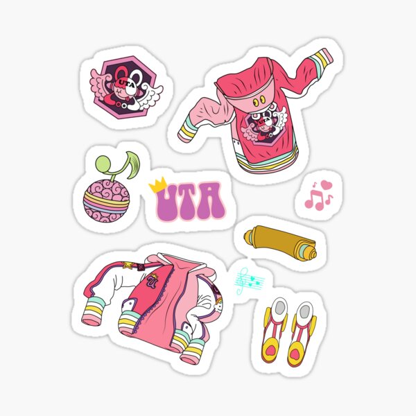 "Kawaii Uta one piece " Sticker for Sale by suny-shop | Redbubble