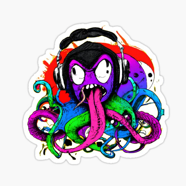 "Atomic Octopus" Sticker for Sale by Atomic-Dog | Redbubble