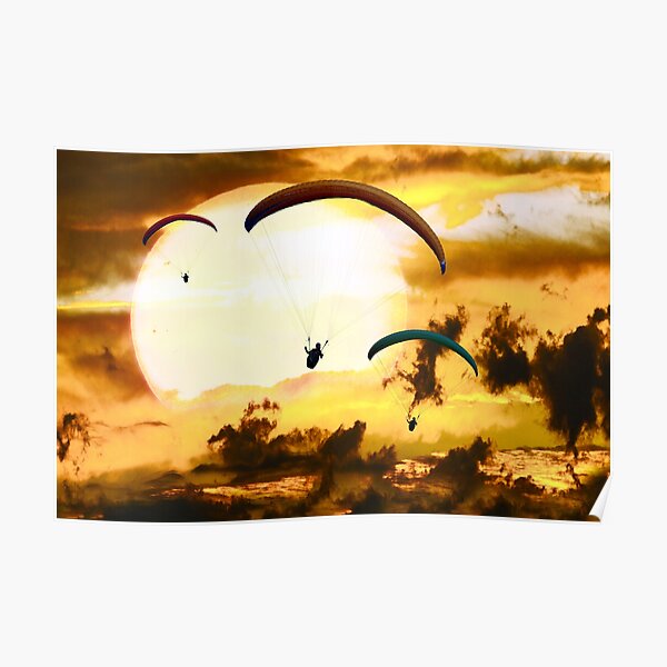 "parachutes" Poster for Sale by GRATULACJE | Redbubble