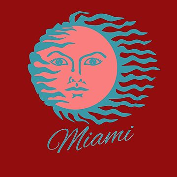 "Classic Sun Miami" Sticker for Sale by Destination88 | Redbubble