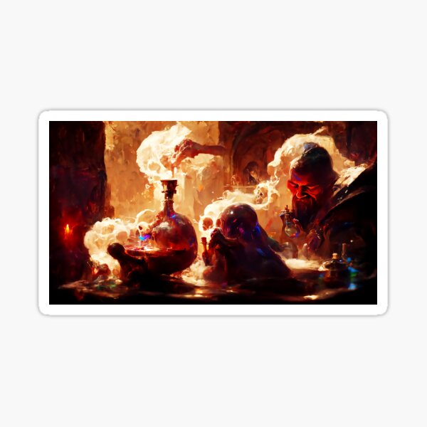 "Necromancer alchemist" Sticker for Sale by lostcauseblue | Redbubble