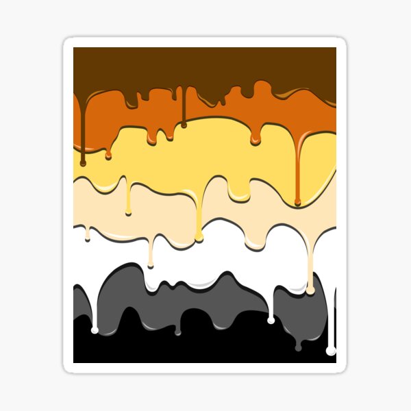 "Bear Pride Colors Drip" Sticker for Sale by wearbaer | Redbubble