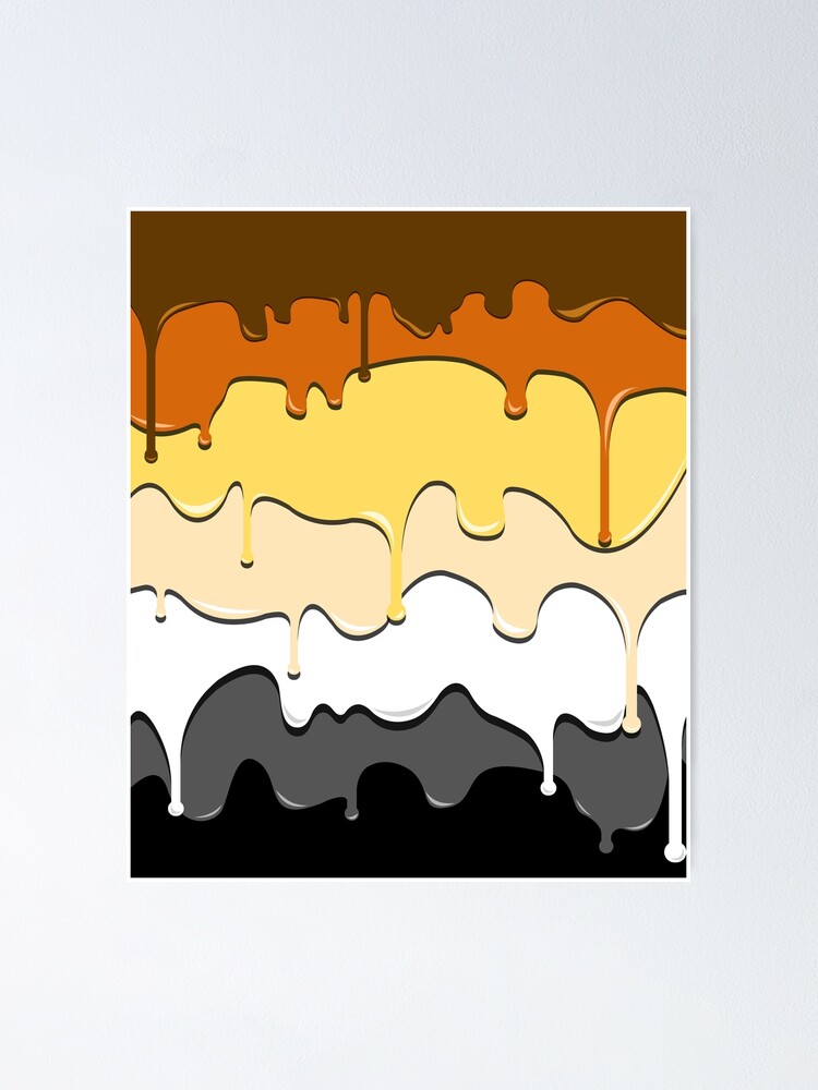 "Bear Pride Colors Drip" Poster for Sale by wearbaer | Redbubble