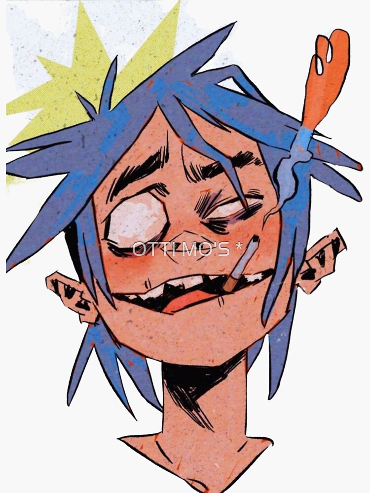 "GORILLAZ" Sticker for Sale by ATTERBI | Redbubble