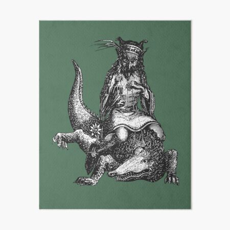 "Agaress The Old Duke Riding Upon A Crocodile Vector Illustration " Art ...
