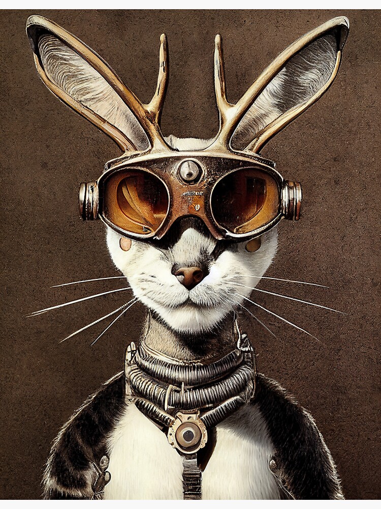 "Dieselpunk Cats #37: Wing Commander Cat" Sticker for Sale by JBNina ...