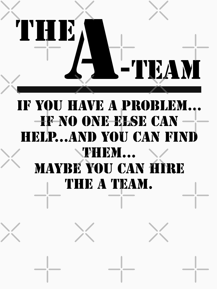 "The A Team Soft Mens T Shirt Retro 80's Words TV Show Retro" T-shirt ...