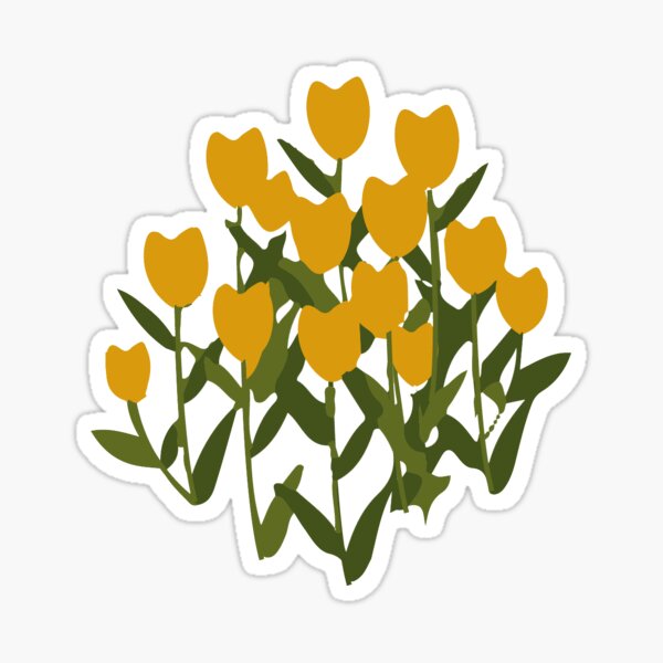 "Tulip Flower Sticker" Sticker for Sale by nam-namira | Redbubble