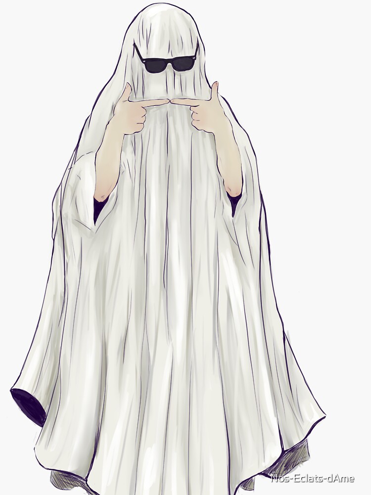 "shy ghost" Sticker for Sale by Nos-Eclats-dAme | Redbubble