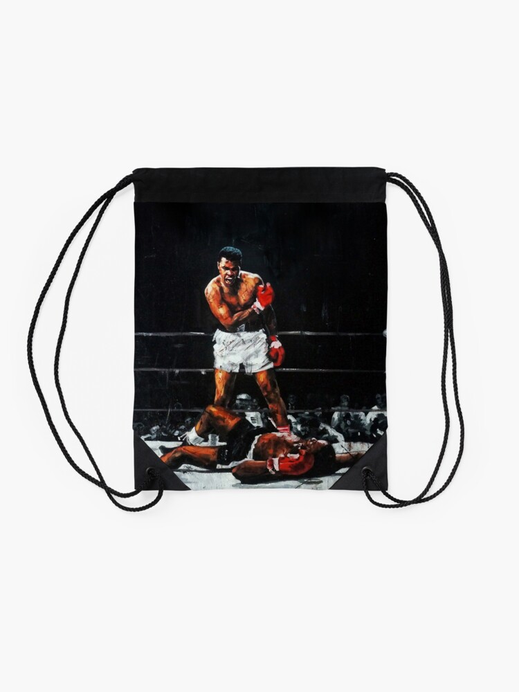 "Muhammad Ali Knocks Out Sonny Liston" Drawstring Bag for Sale by ...