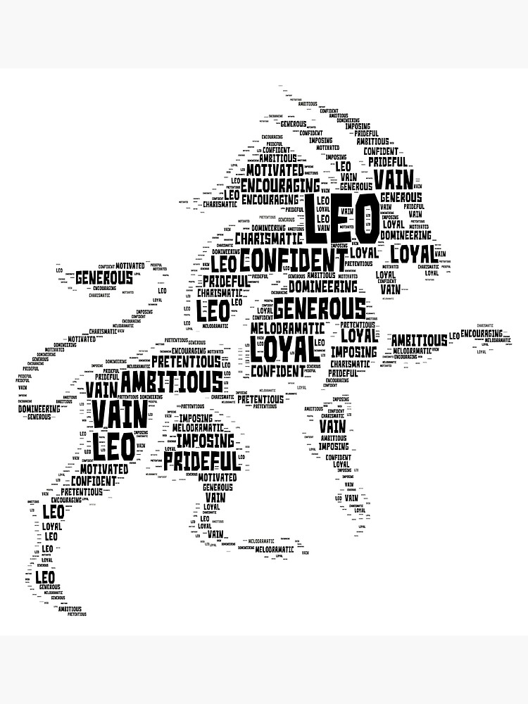 "Leo Zodiac Sign Word Art" Poster by ScapegoatPrints | Redbubble