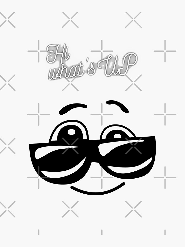 "hey whats up" Sticker for Sale by GRENNARTS | Redbubble