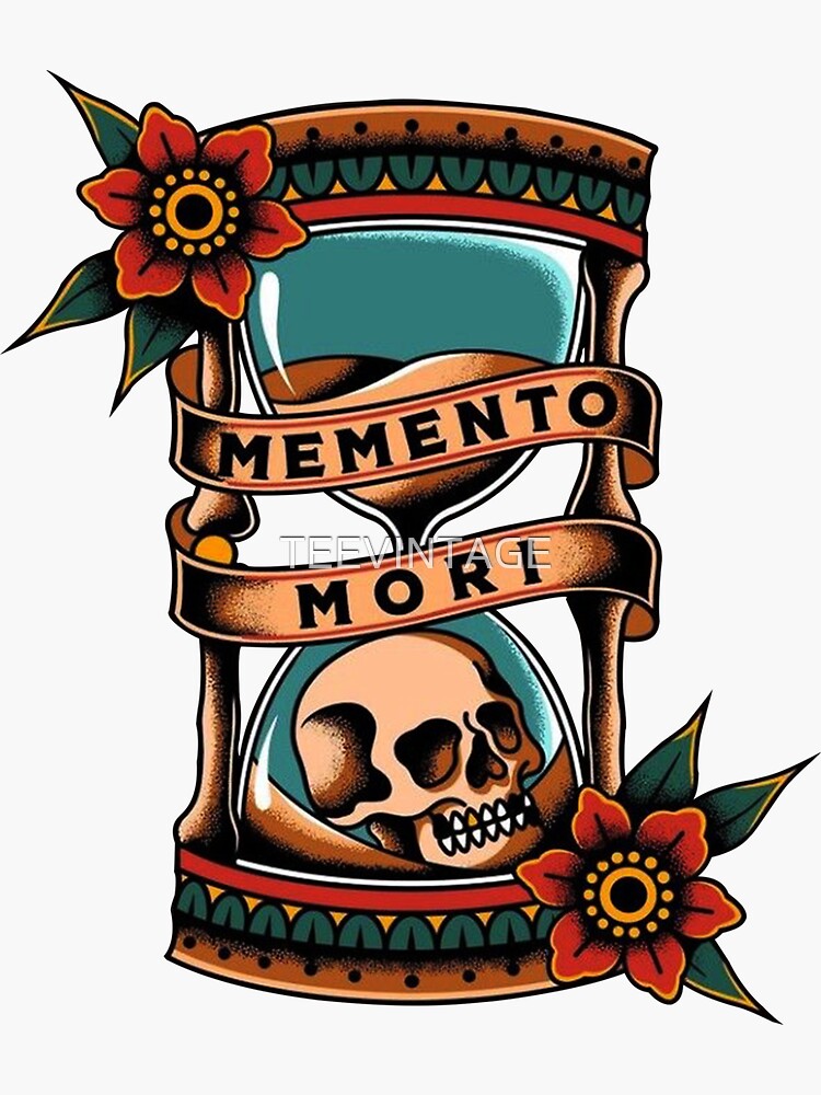 "Memento Mori" Sticker for Sale by TEEVINTAGE | Redbubble
