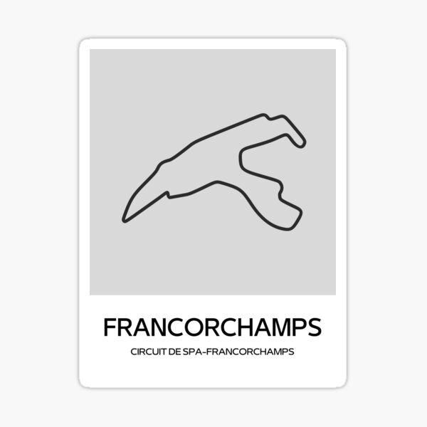 "Spa Francorchamps" Sticker for Sale by Sportsarthub | Redbubble