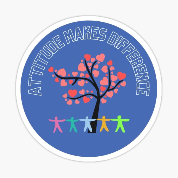 "Attitude makes difference" Sticker for Sale by dwangarts | Redbubble