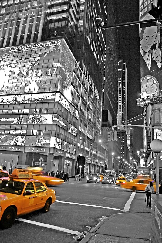 Nyc Yellow Cabs Lehman Brothers By Hell Prints Redbubble