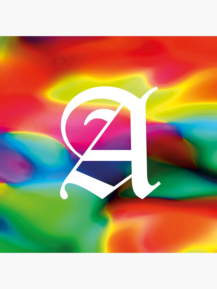 "Alphabet Flower Power "A"" Sticker for Sale by Hell-Prints | Redbubble
