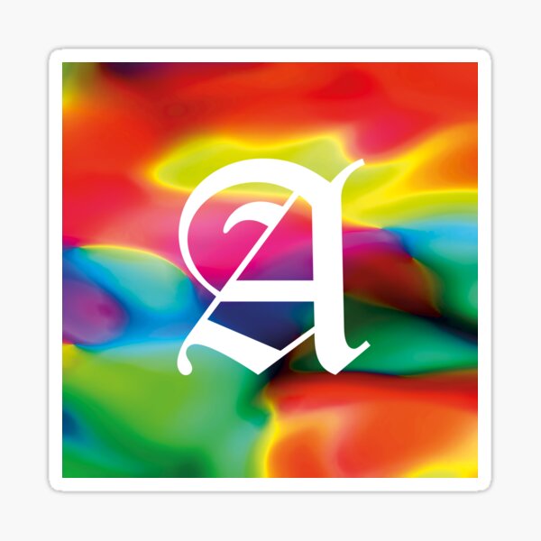 "Alphabet Flower Power "A"" Sticker for Sale by Hell-Prints | Redbubble